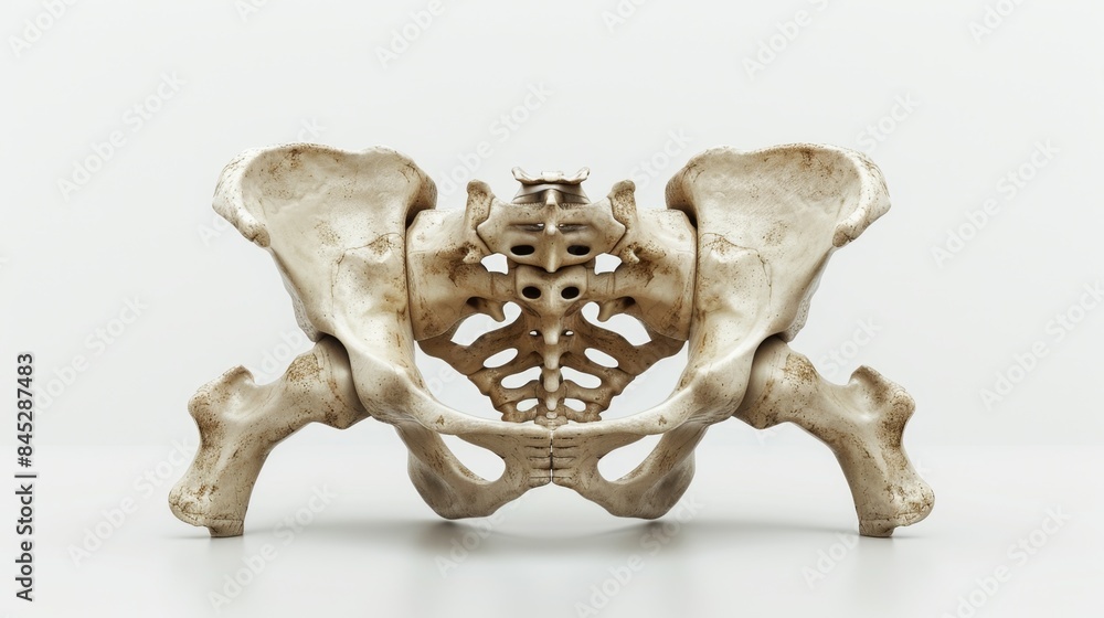 coccyx 3D model bone isolated on white background. surreal bone concept ...