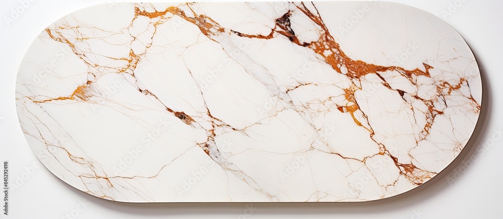 A top down view of a marble table with abstract natural texture on a ...