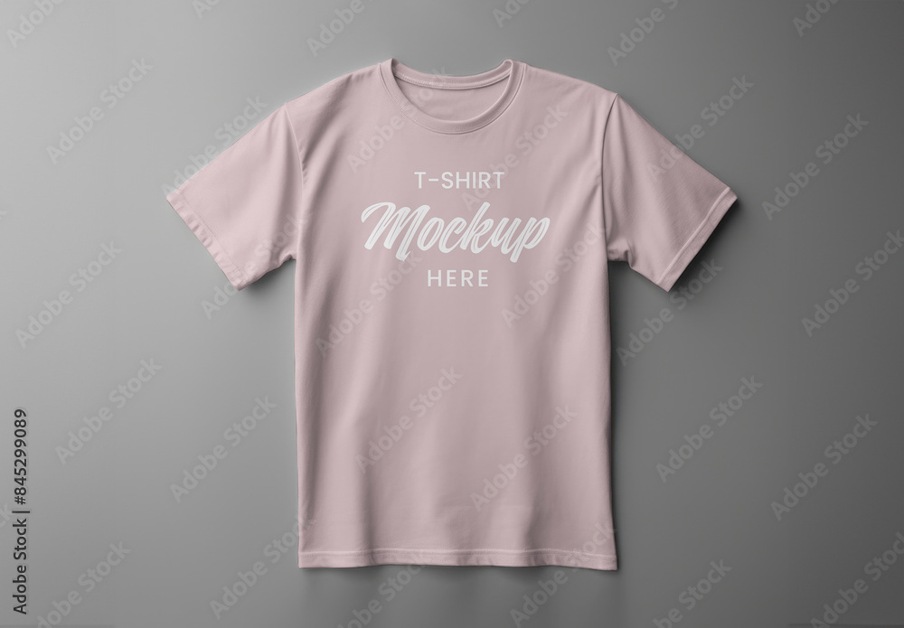 Pink T shirt Mockup With Generative AI Stock Template | Adobe Stock
