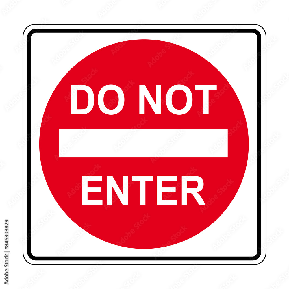 Road sign prohibited entry. A section of road on which vehicles are ...