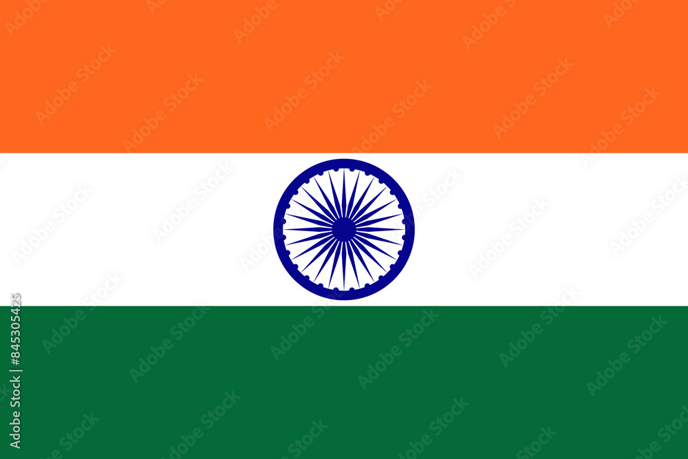 The official national flag of India. Vector illustration Stock Vector ...