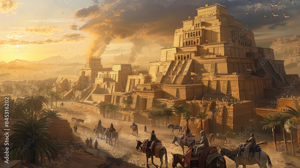 Exploring ancient Babylon with views of the Tower of Babel, biblical ...