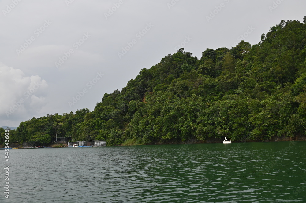 Bau, Malaysia - June 10 2024: The Blue Lake Tasik Biru Roxy Resort at ...