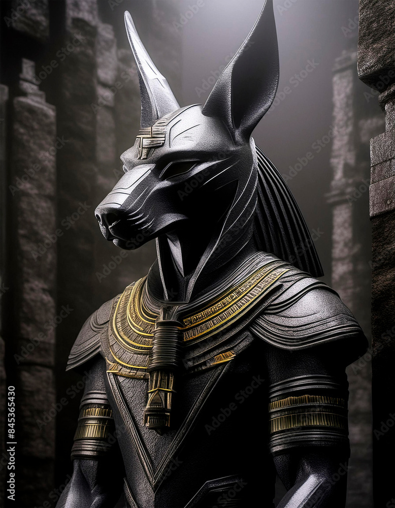 Anubis dios del inframundo en el reino antiguo de Egipto Stock Photo ...