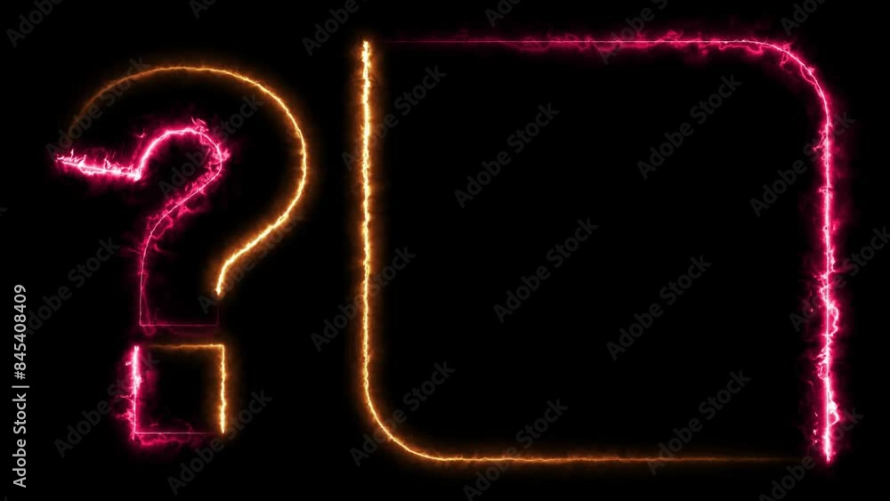 Question Mark frame Motion Element transparent background animation ...