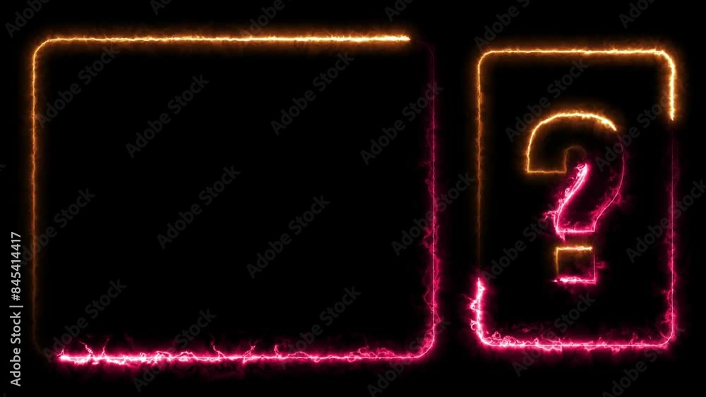 Question Mark frame Motion Element transparent background animation ...