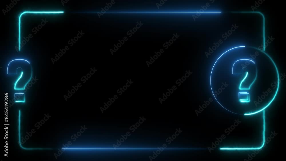 Question Mark frame Motion Element transparent background animation ...