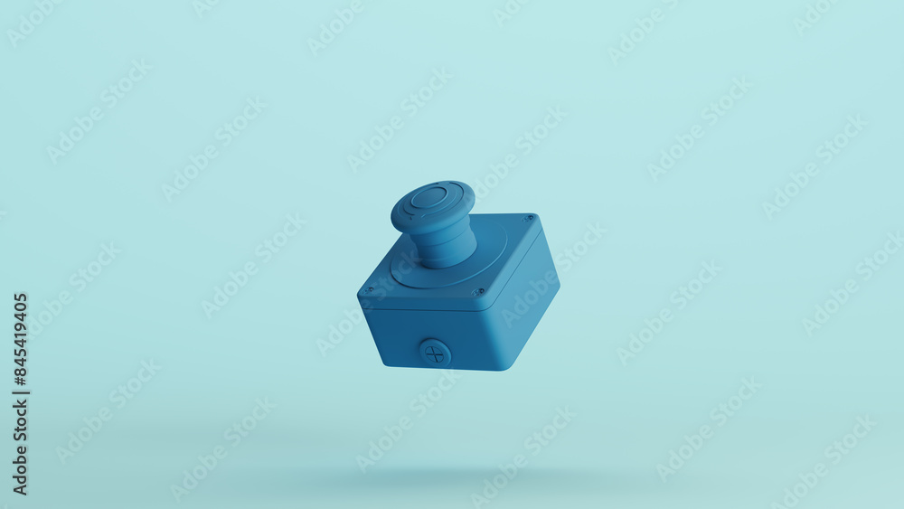 Blue emergency stop button safety switch technology system pale ...