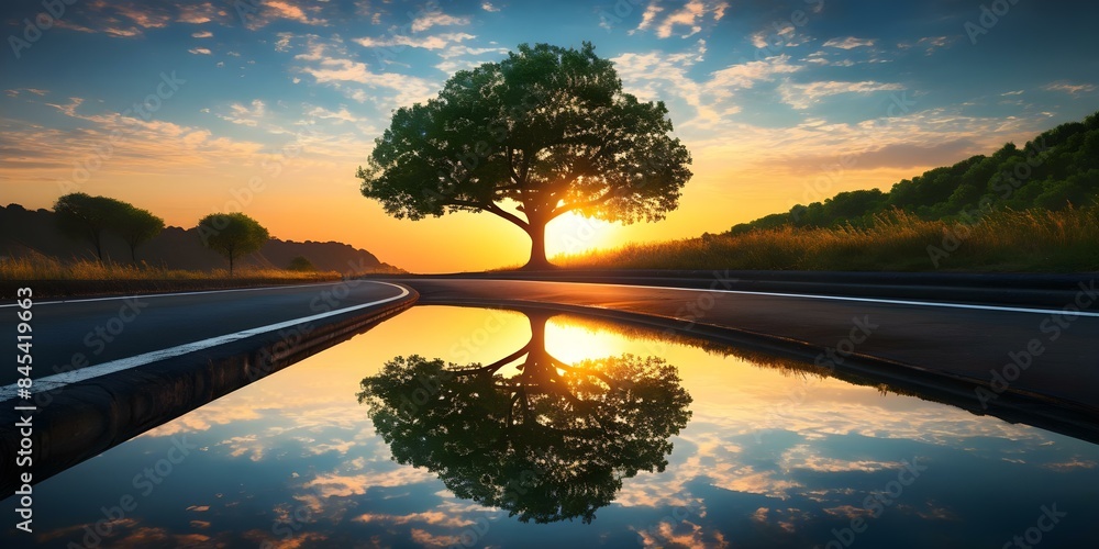 Embracing a New Beginning 2024 Illustrated by a Path in Nature. Concept ...