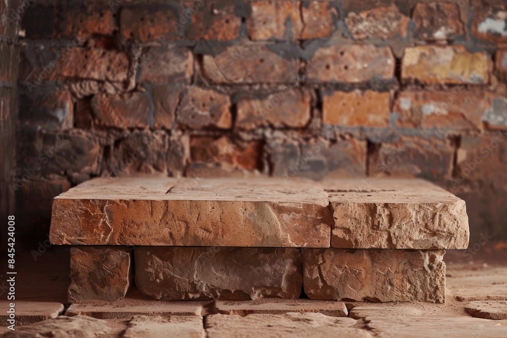 Sturdy brick podium, an empty platform built from solid bricks for ...