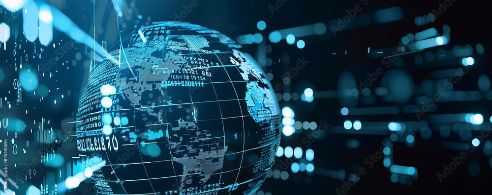 Crowdfundings global reach through a digital globe, top view, depicting ...