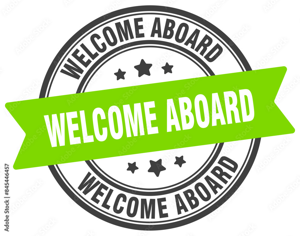 welcome aboard stamp. welcome aboard label on transparent background ...