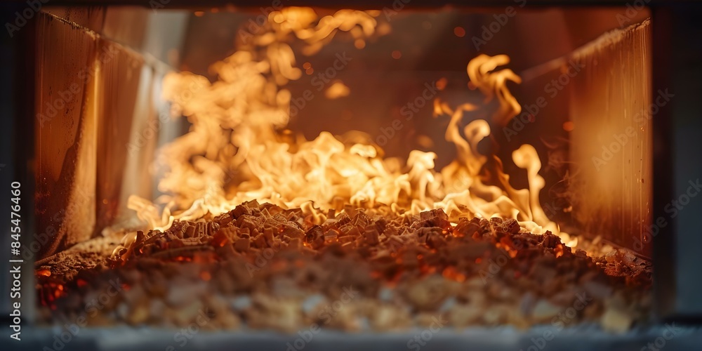 The Cremation Process Intense Heat and Flames in a Crematorium. Concept ...
