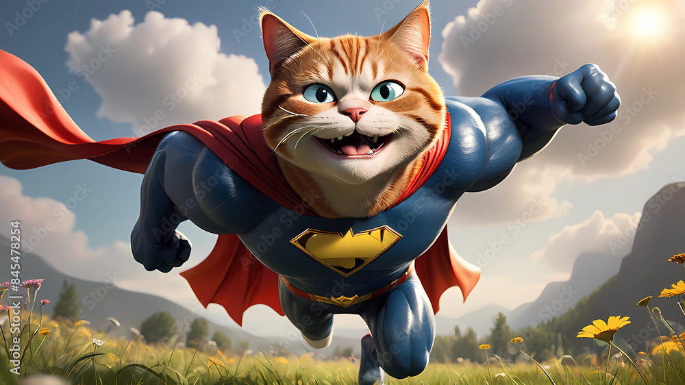 cat funny and smiley look stand s proudly exuding the strength and ...