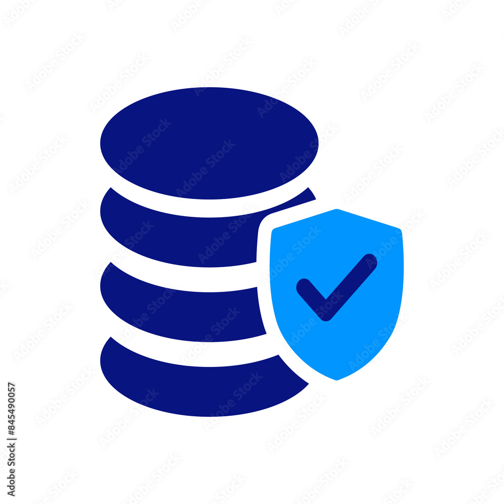 Shield icon, data protection, security, secure storage, information ...