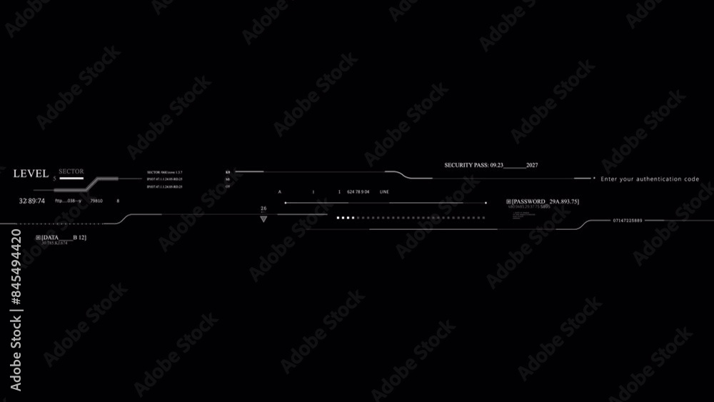 lower third HUD element technology Sci Fi . User Interface data display. HUD technological ...