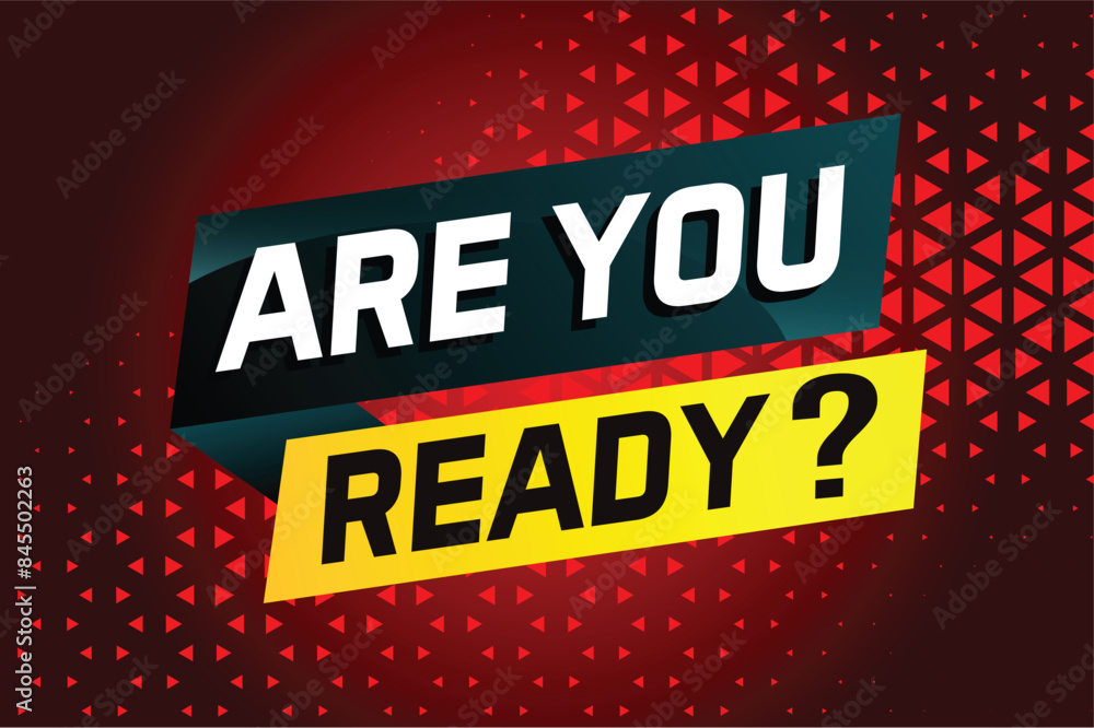 Are you ready word concept vector illustration and 3d style, landing ...