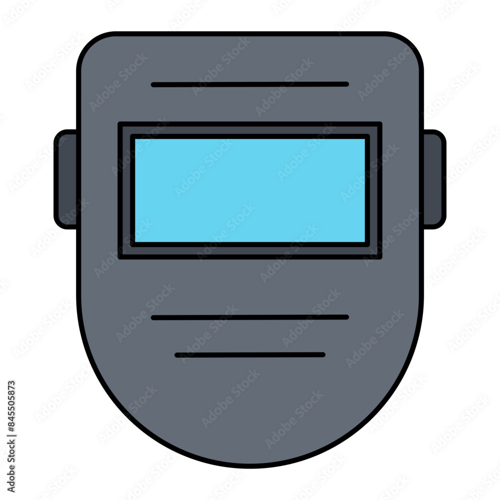 Welding safety shield concept, Anti-glare Welder face Mask vector ...