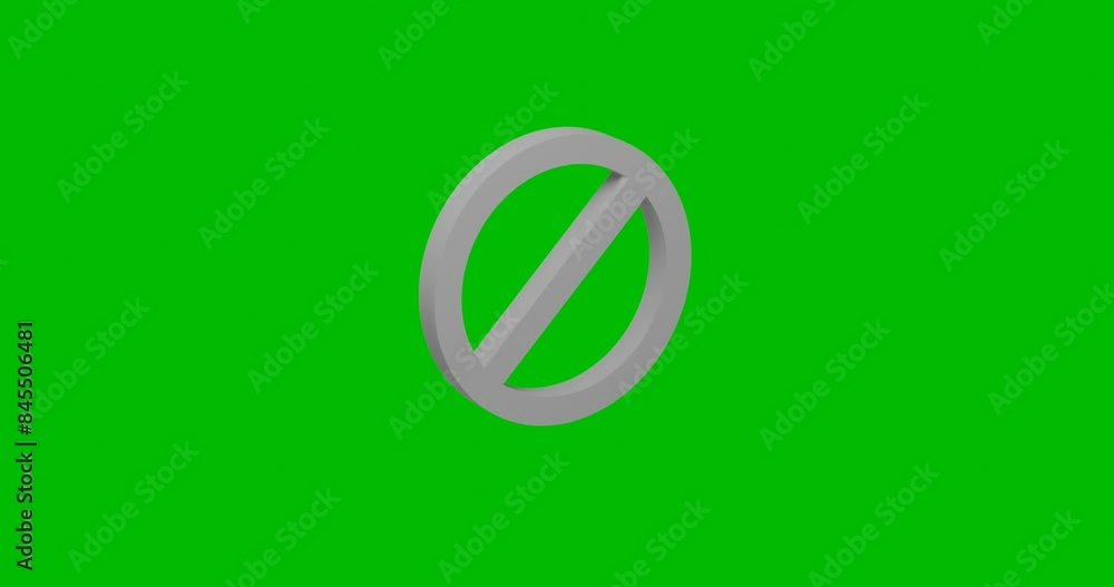 Animation of rotation of a white stop symbol with shadow. Simple and ...