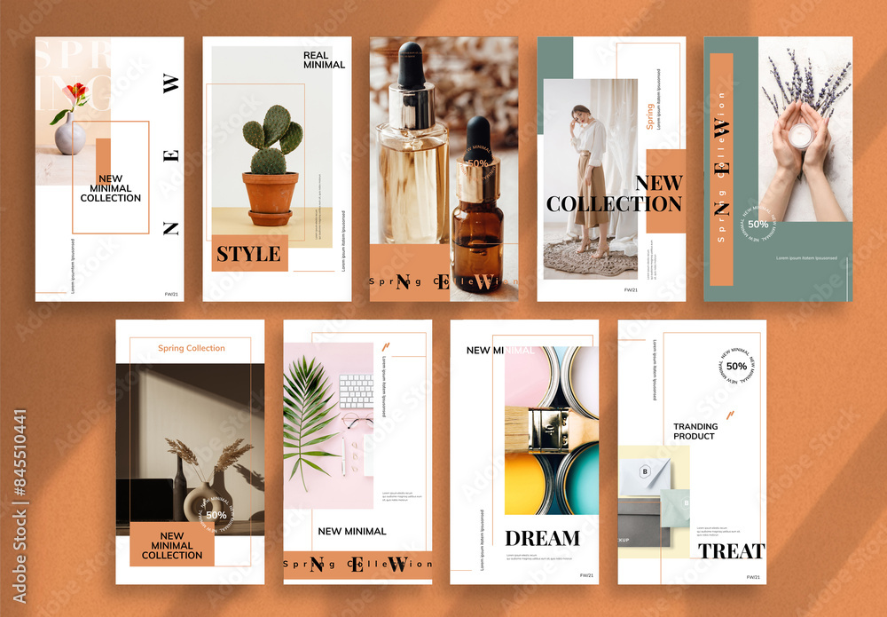 New Minimal Social Media Post Layout Stock Template | Adobe Stock