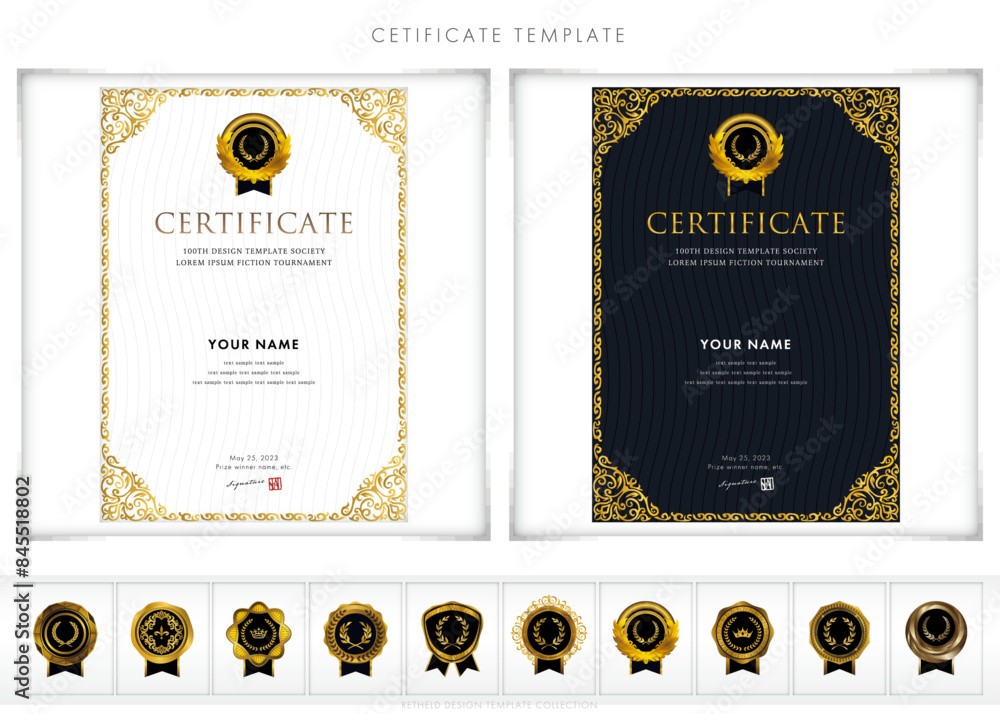 Luxury modern frames and shapes, templates for certificates of ...