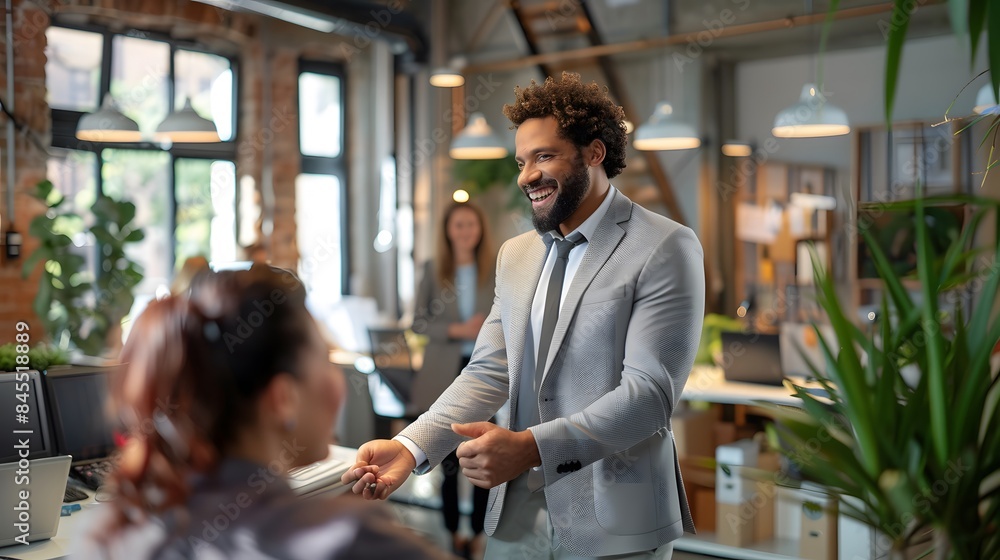 trusting handshake between a financial agent and client symbolizing ...