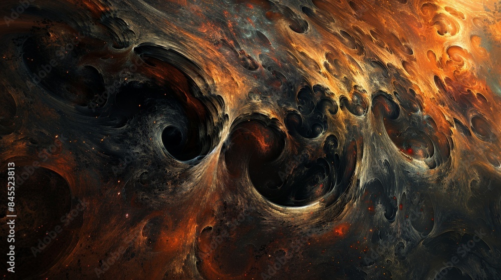 Unsettling Beauty of Horror: Surreal Abstract Background with Twisted ...