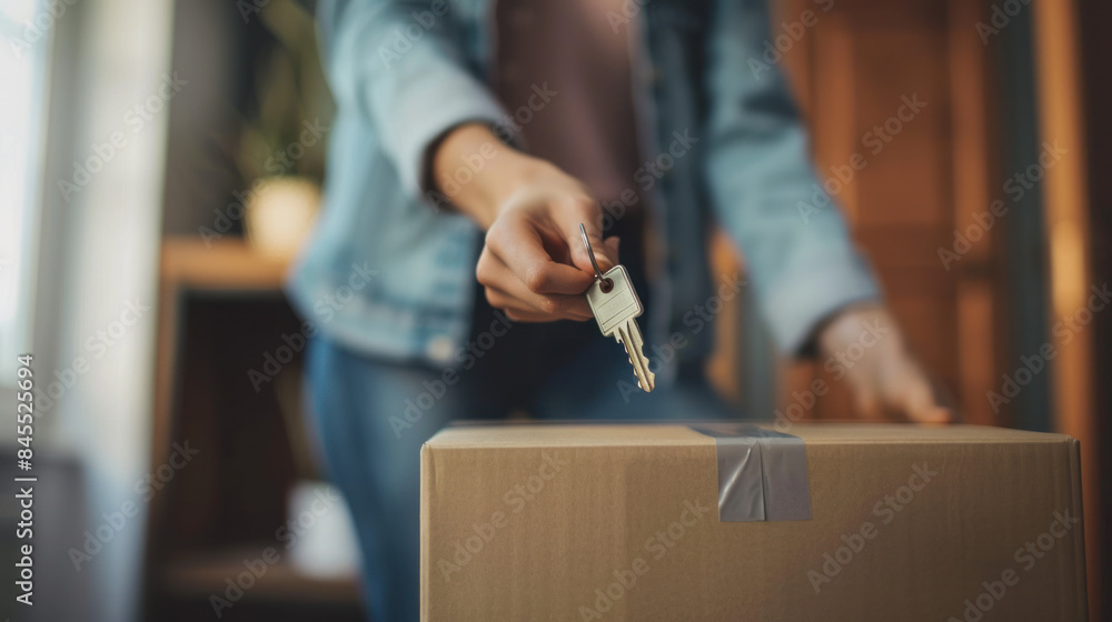 Moving to a new place can be exciting! Inserting the key into the door ...