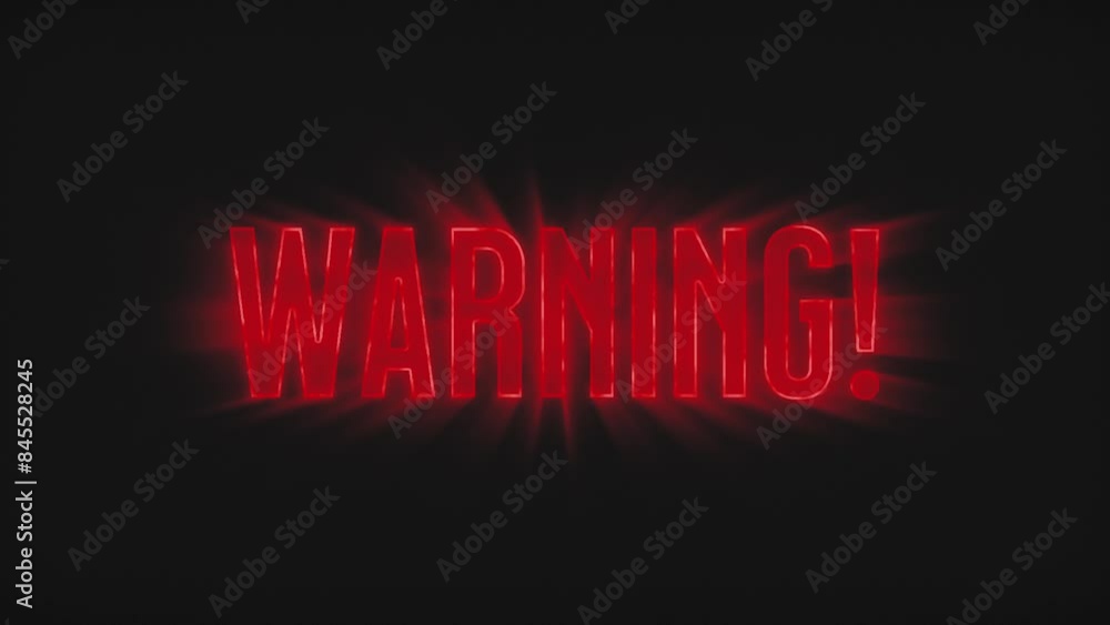 Warning Sign Reveal Fx Intro/ Animation of a warning sign background ...