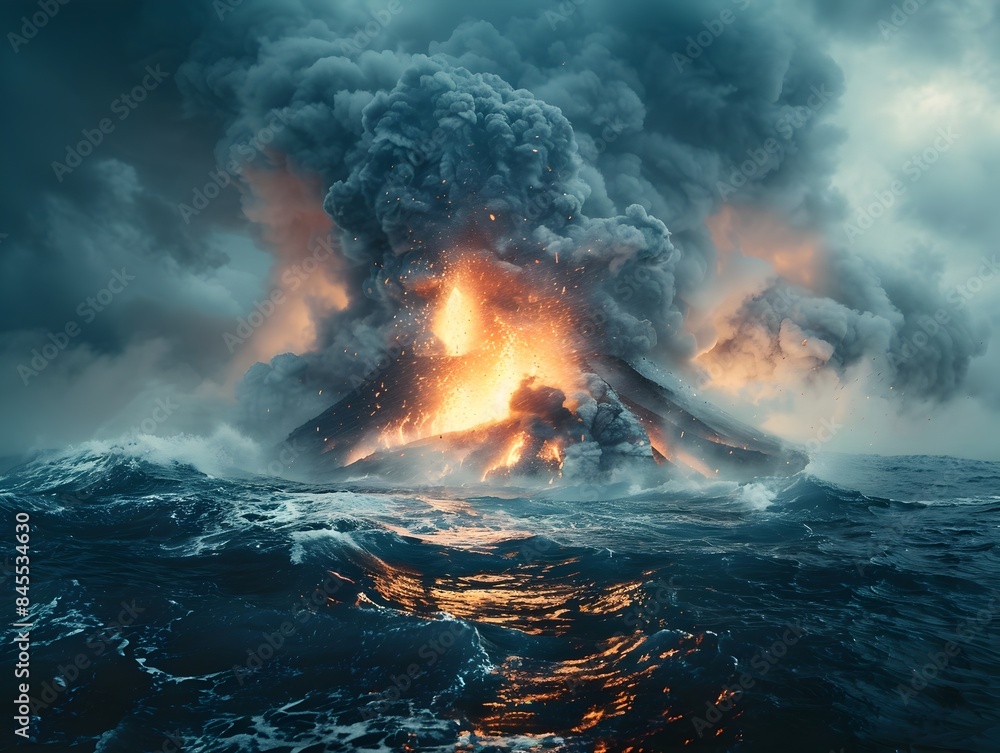 Undersea Volcano Eruption Captured in Stunning Detail Showcasing Nature ...