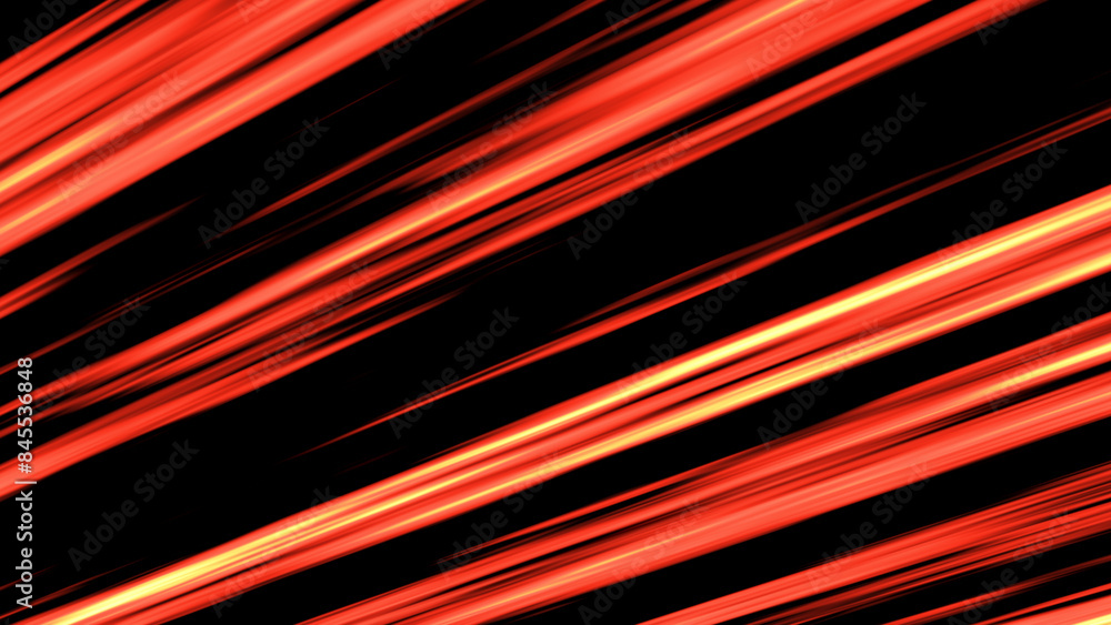Bright futuristic speed lines. Red vibrant speed lines on black. Anime ...
