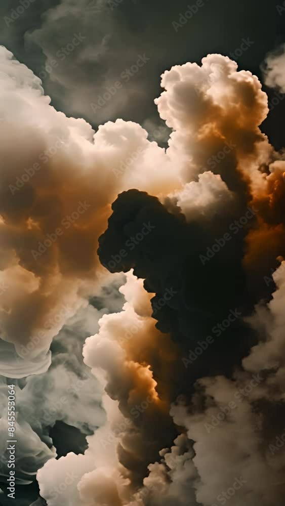 Ambient smoke on black background. Streaming smoke effect in a gradient ...