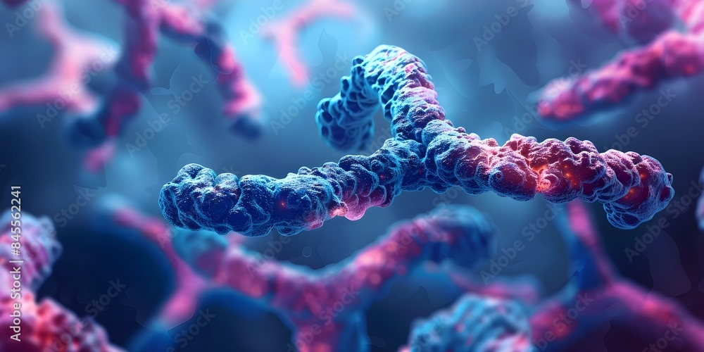 Exploring Human DNA and Chromosomes at a Microscopic Level. Concept ...