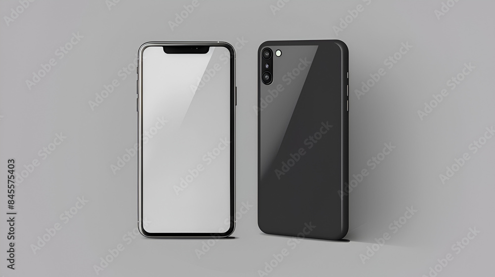 Mock-up screen smartphone with ios and back side smart Ulraine, Irshava ...