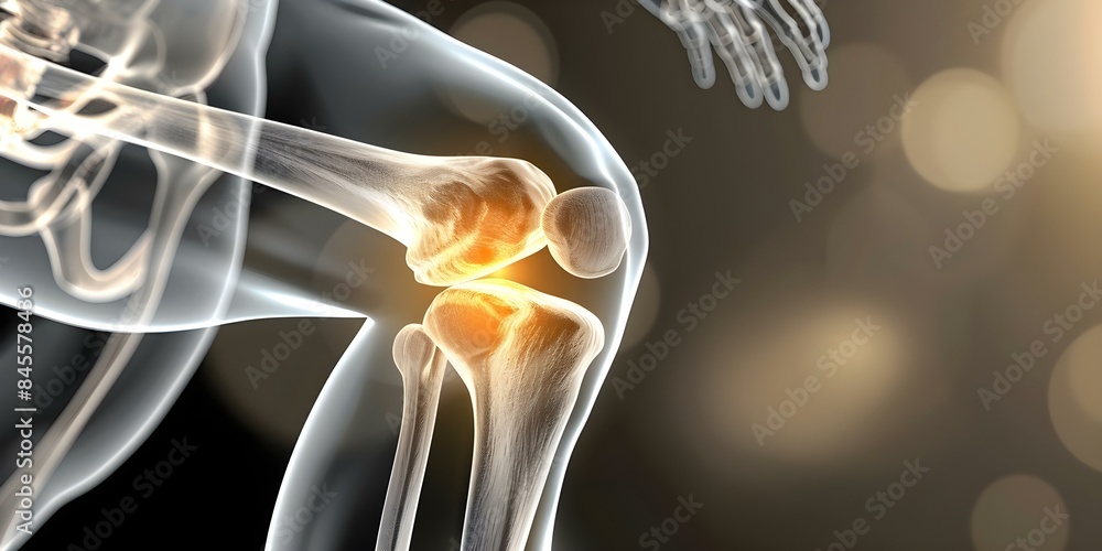 3D medical illustration showing inflammation in the anatomy of a male ...
