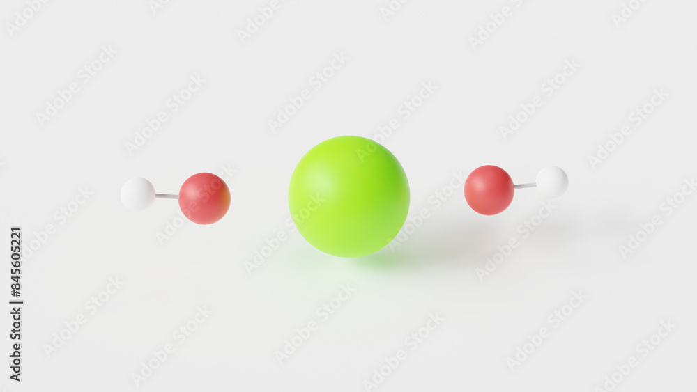 calcium hydroxide molecule 3d, molecular structure, ball and stick ...