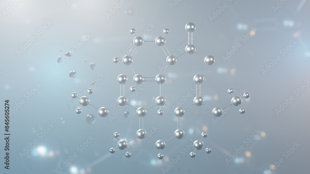 nifedipine molecular structure, 3d model molecule, adalat, structural ...