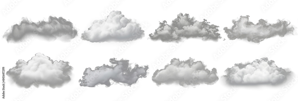 White cloud effect transparency png on transparent background Stock ...