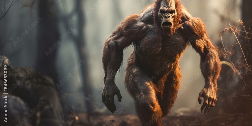 Bigfoot The Legendary Apelike Creature Also Known as Sasquatch. Concept Cryptozoology, Mythical ...