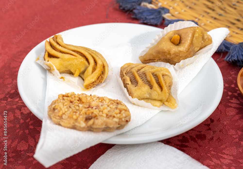Moroccan sweets, traditional nut-filled pastries, almond desserts ...