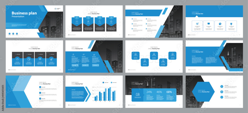 business presentation template design backgrounds and page layout design for brochure, book ...