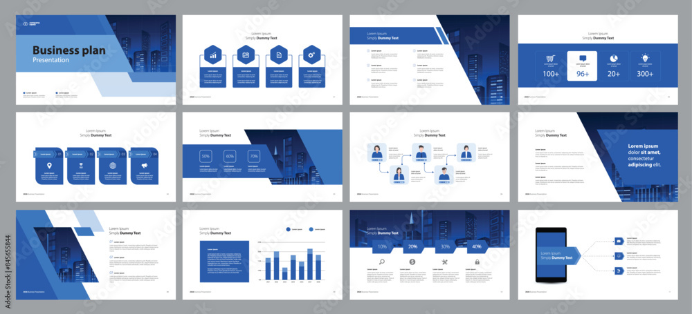 business presentation template design backgrounds and page layout ...