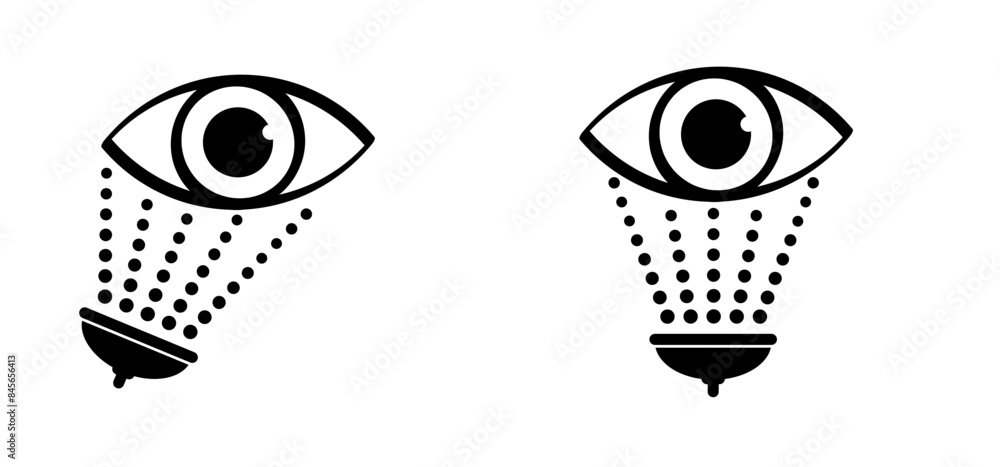 Emergency eye wash and shower. Eye and douche or showerhead. First aid ...