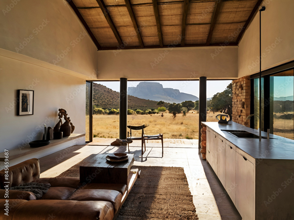 Beautiful interior of a small, simple house in south africa Stock Photo ...