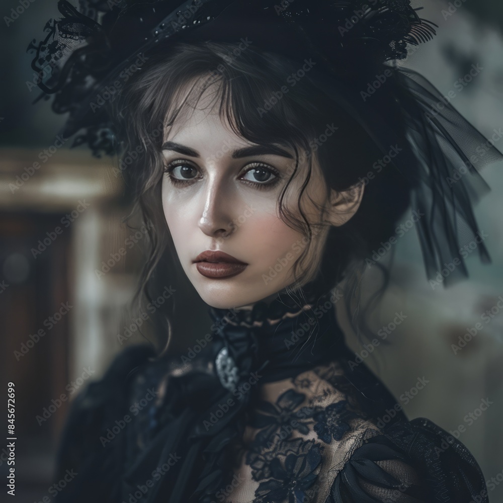 Gothic Victorian Romance Portrait, inspired by gothic romance and ...