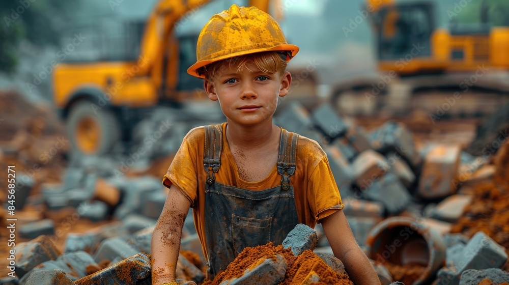 Poor children are forced to work construction, Violence children and ...