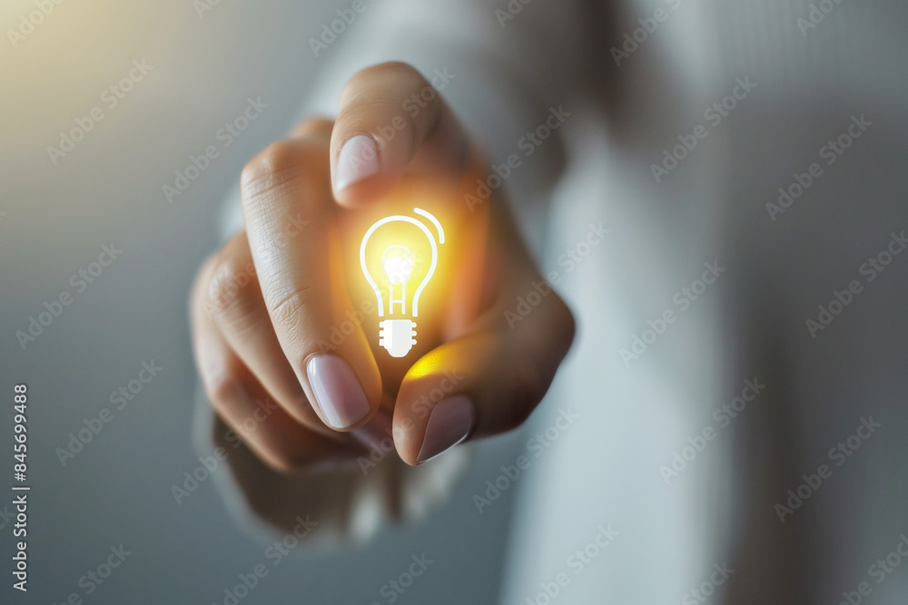 On and off toggle switch buttons with idea light bulb icon, Creative ...