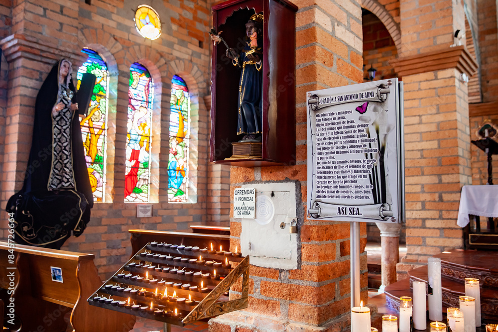 AGUADAS, COLOMBIA - JANUARY 15, 2024: Famous miraculous statuette of ...