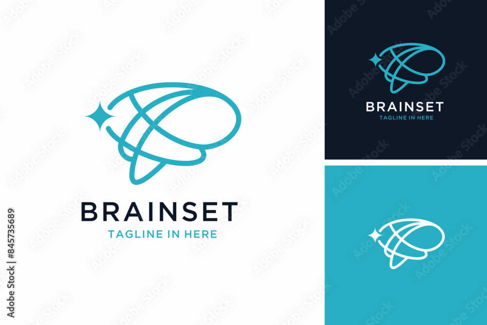 Initial letter B of brain logo design for technology Stock Vector ...