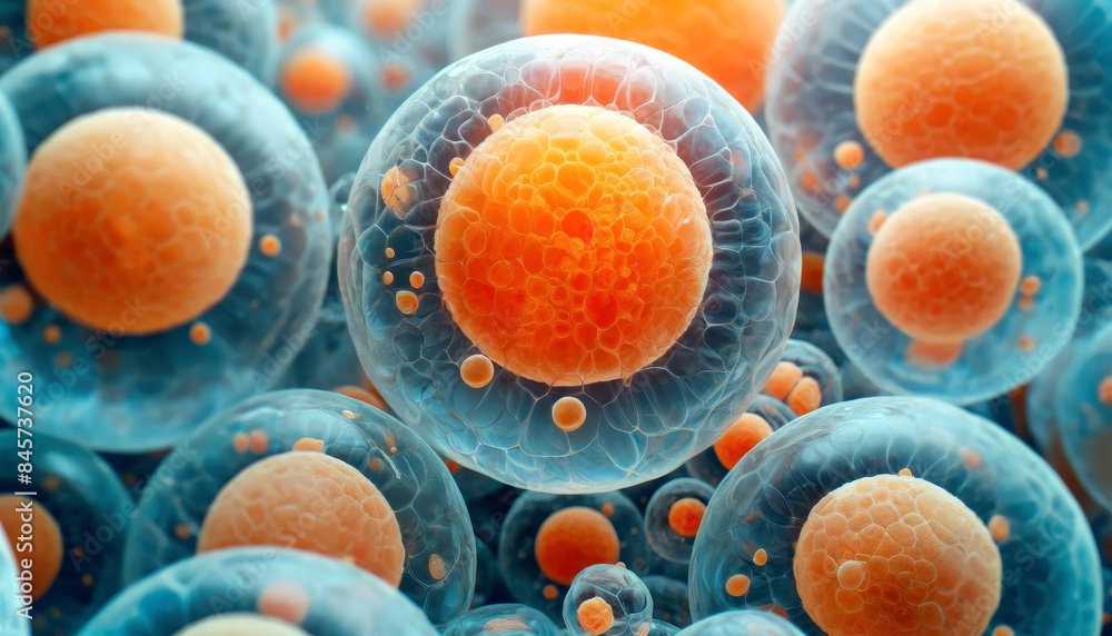 Stem Cells seen through a Lab. The Detailed illustration of stem cells ...